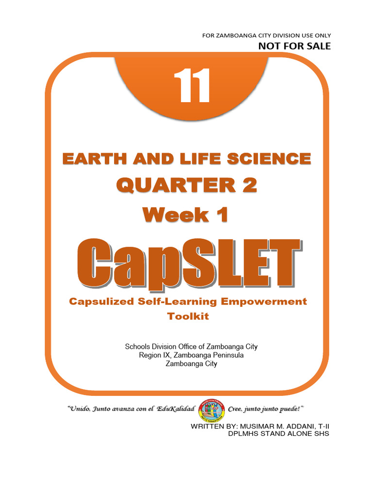 S.eal.q2.w1.slm1 (1) - 014011 | PDF | Life | Abiogenesis
