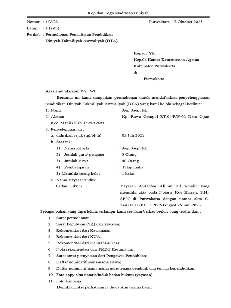 Form Ijop DTA EDITok | PDF