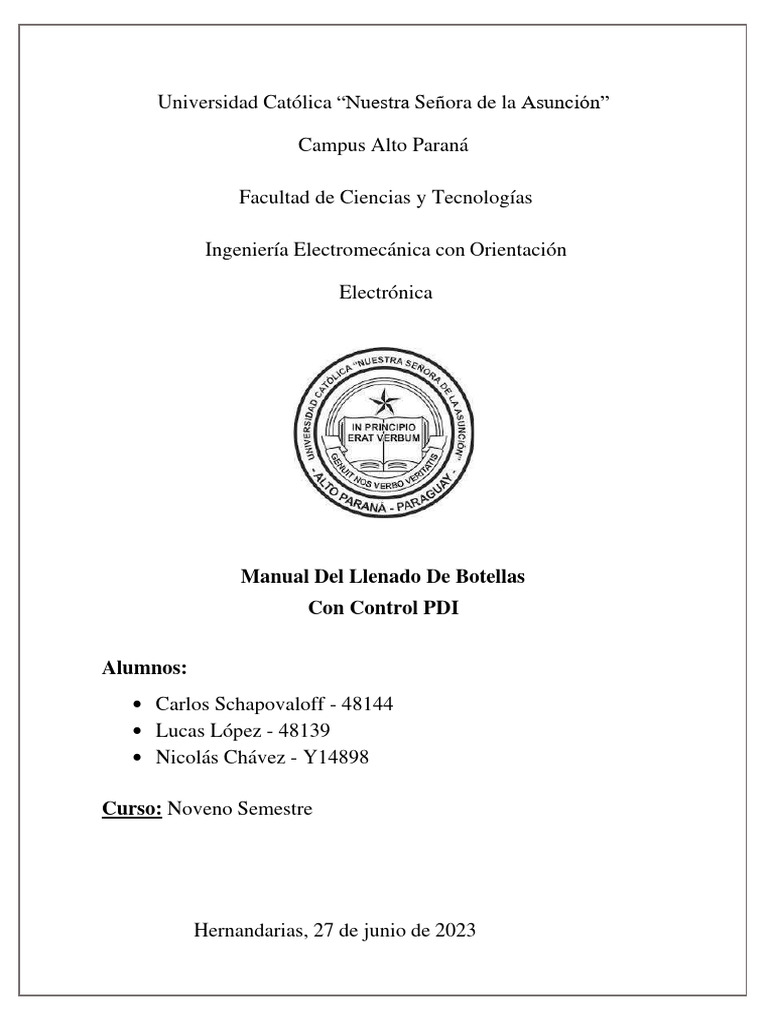 Manual de Llenado de Botellas - AF6 | PDF | Ingenieria Eléctrica
