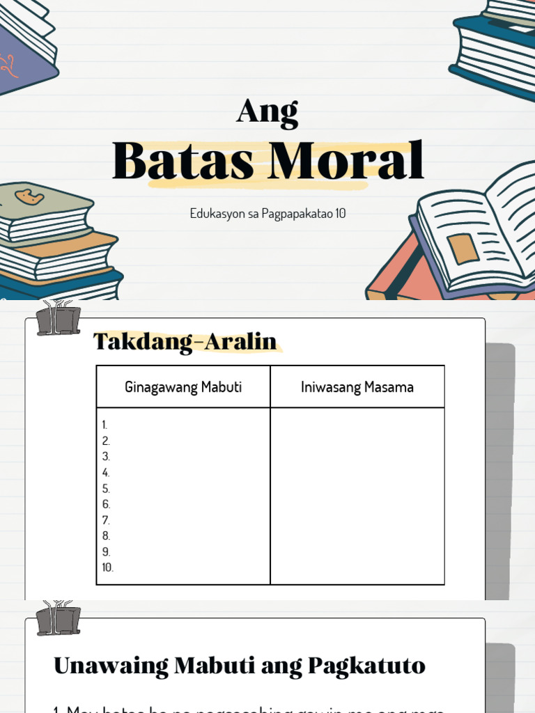 Grade 10 Q1 L2 Batas Moral | PDF