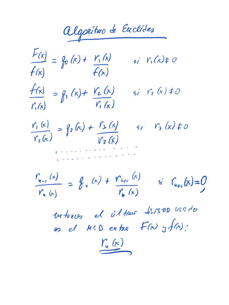 Algoritmo de Euclides | PDF