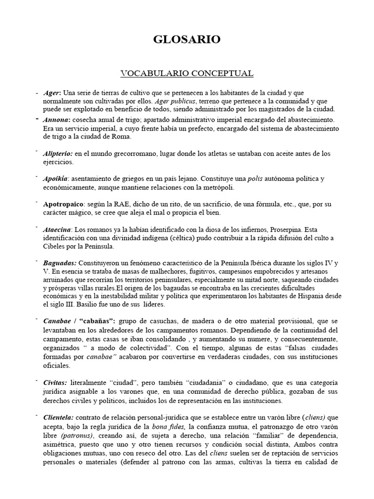 Glosario Hapi (8609) | PDF | imperio Romano | Scipio Africanus