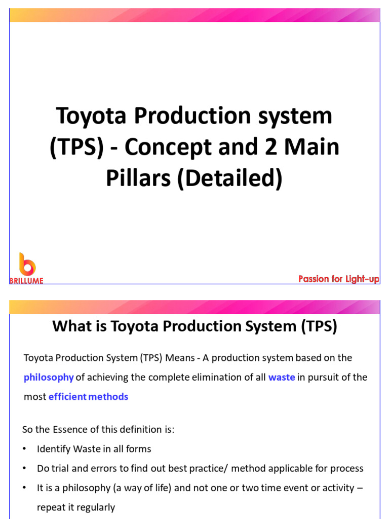 2 Pillars of Toyota Production System | PDF | Lean Manufacturing ...