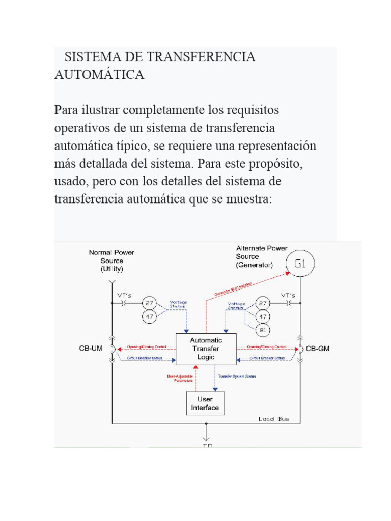 Sistema de Transferencia Automática | PDF | Relé | Ingenieria Eléctrica