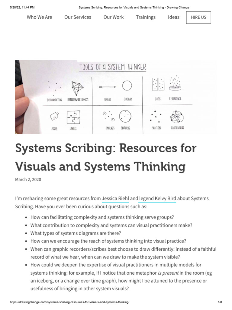 Systems Scribing - Resources For Visuals and Systems Thinking - Drawing ...