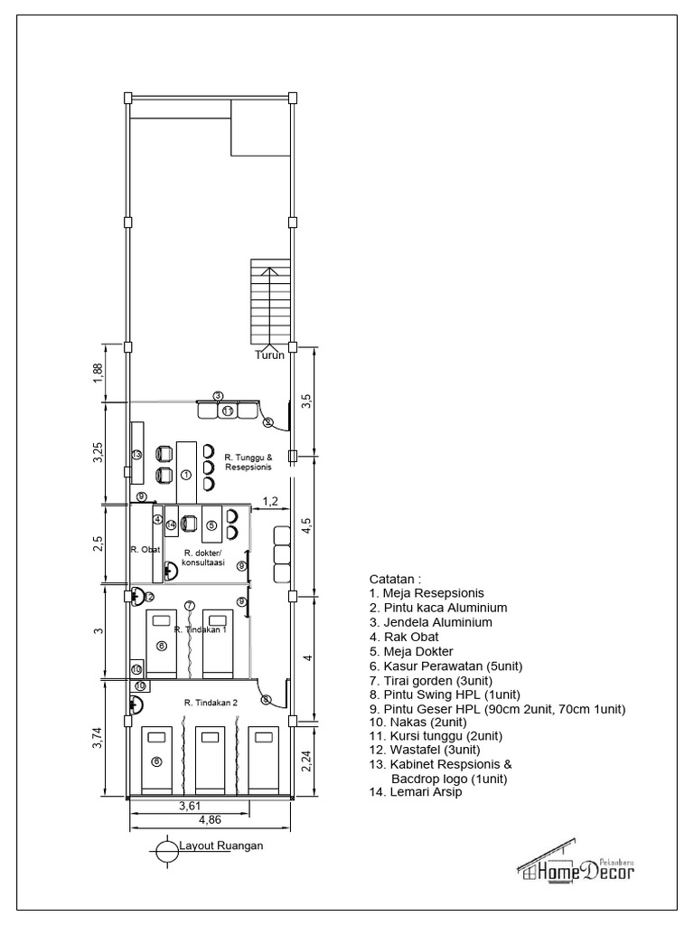 Denah Layout Klinik Kecantikan | PDF