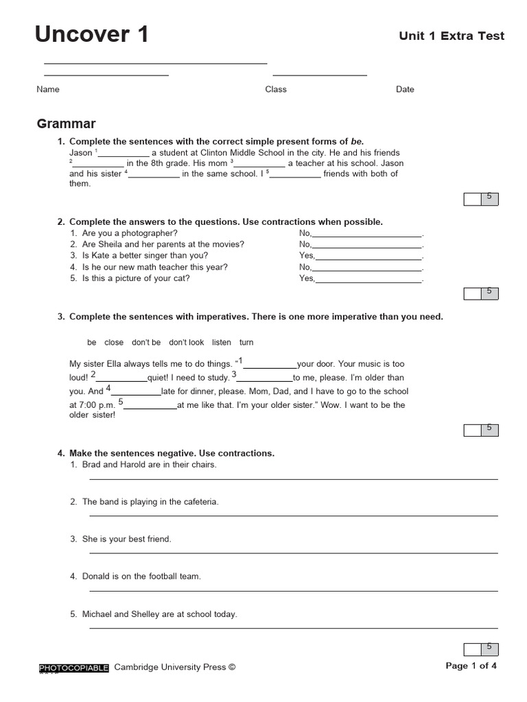 Uncover L1 Custom Extension Test Unit 01 | PDF