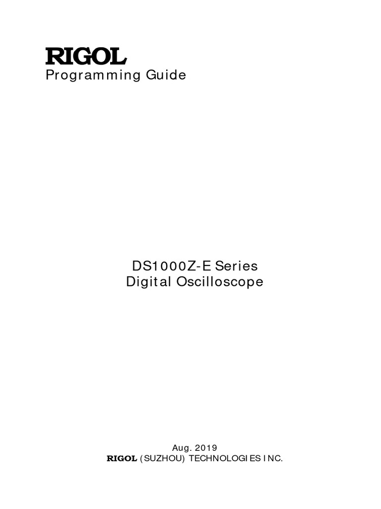 DS1000Z-E ProgrammingGuide EN | PDF | Computing | Computer Science