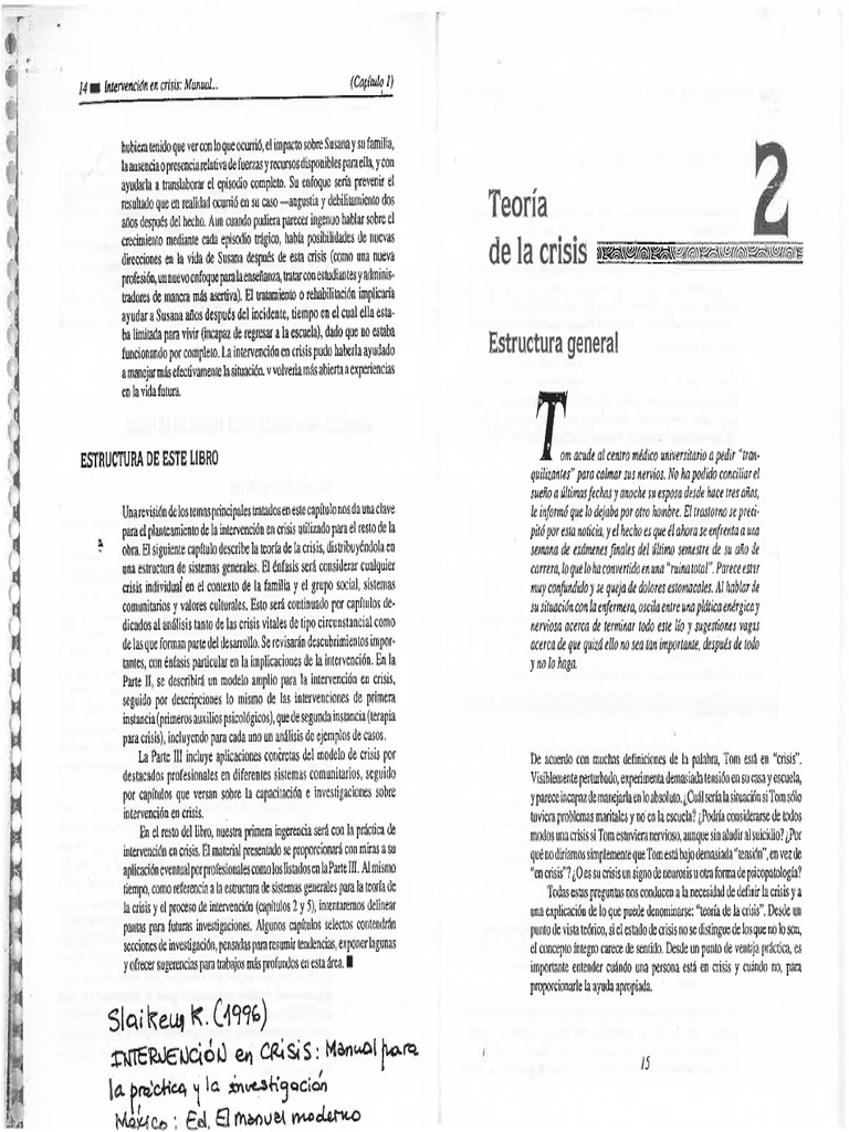 5 Slaikeu%2c K.%3b(1996)%3b Teoría de la Crisis(cap 2) y Crisis Vitales ...