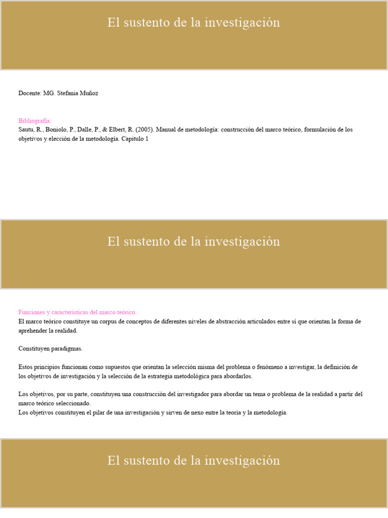 El Sustento de La Investigación | PDF | Teoría | Paradigma