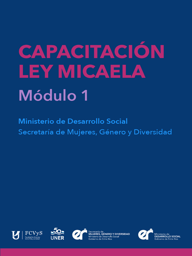 C - Cuadernillo Ley Micaela FINAL | PDF | La violencia contra las mujeres | Estudios LGBTQIA+