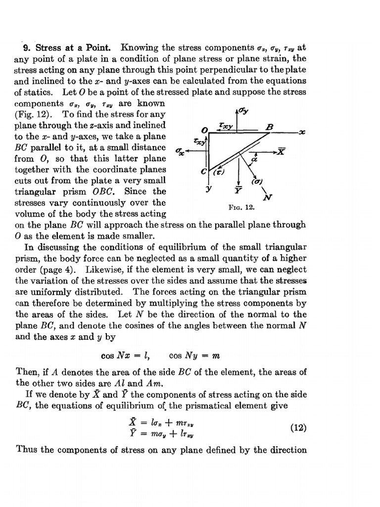 2d Stress Componet On A Point | PDF