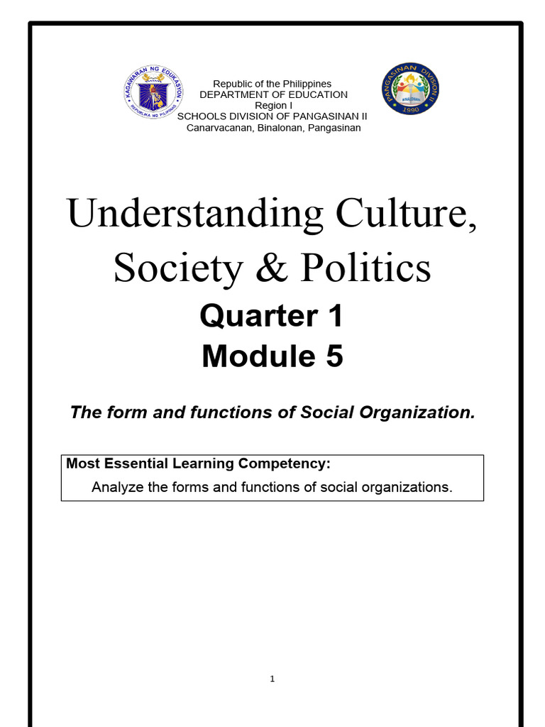 Soc Module 6 Ucsp | PDF | Family | Kinship