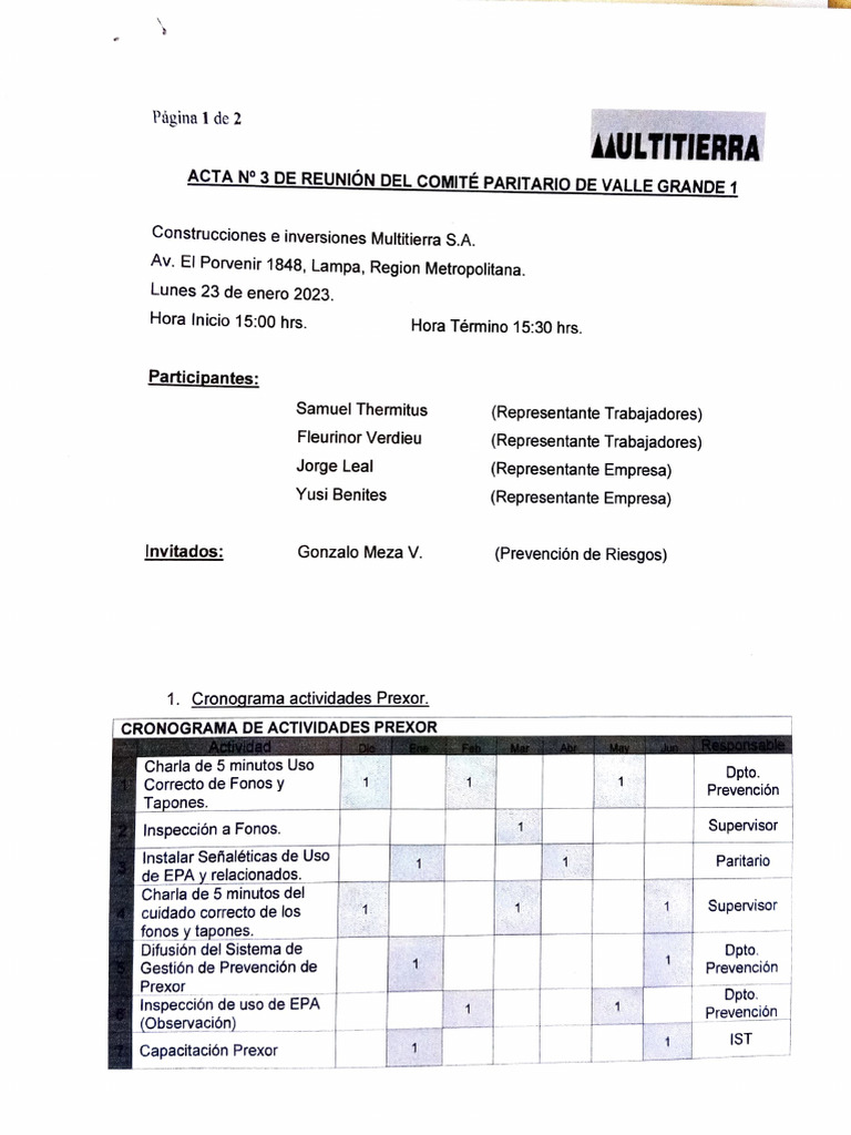 Acta 3 CPHS VG1 (2) 2023 | PDF
