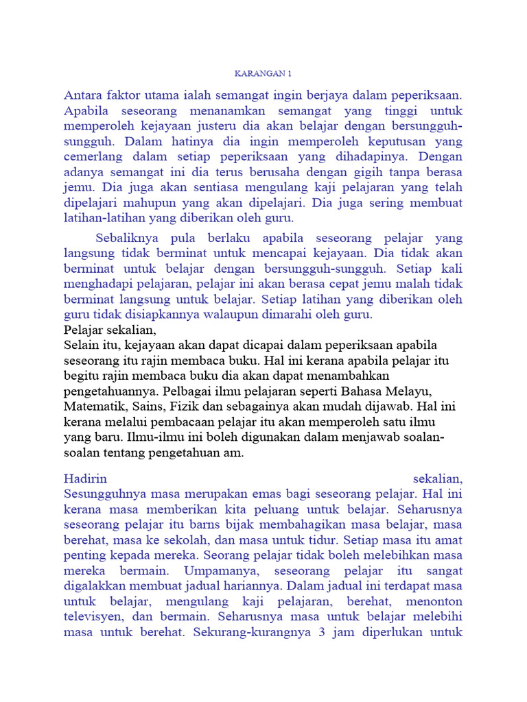 Faktor Berjaya Dalam Exam | PDF