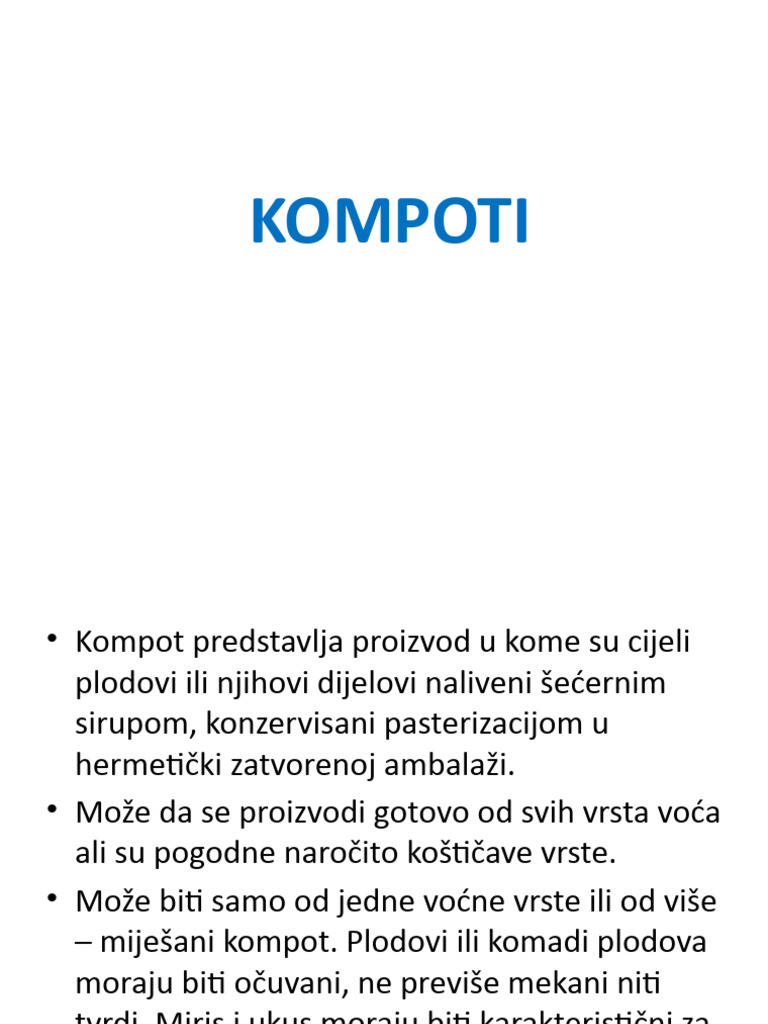 Kompoti | PDF