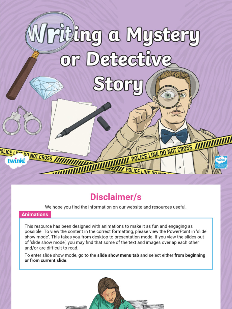 Writing A Mystery or Detective Story KS2 PowerPoint | PDF | Detective ...