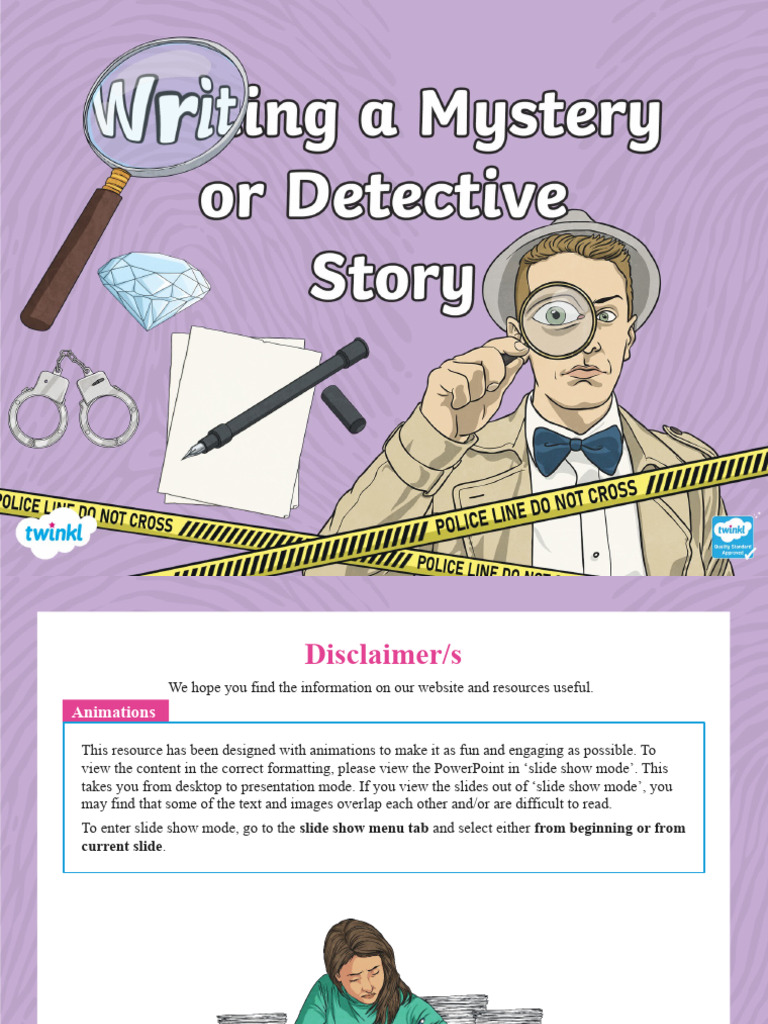 Writing A Mystery or Detective Story KS2 PowerPoint | PDF | Detective ...