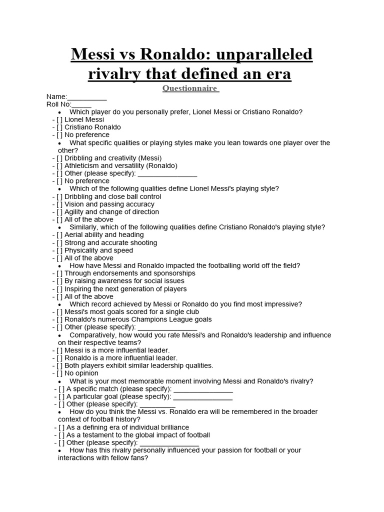 Messi Vs Ronaldo | PDF | Lionel Messi | Leadership