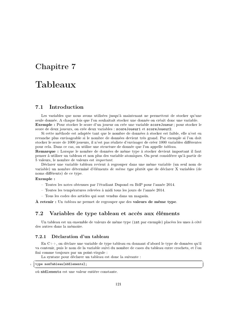 Chapitre 7 Corrige | PDF | Variable (informatique) | Informatique