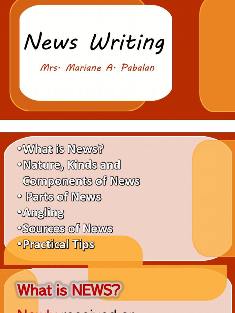 News Writing | PDF | Human Communication