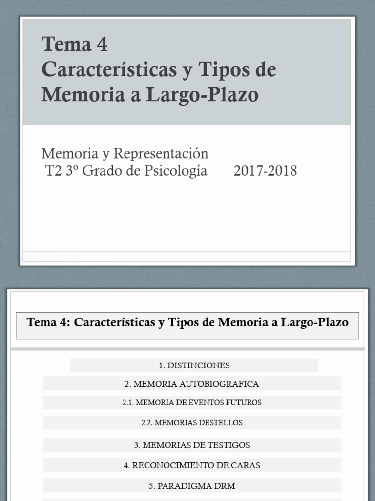 TEMA 4. Características y Tipos de Memoria a Largo-plazo-CORR Dia 23 ...