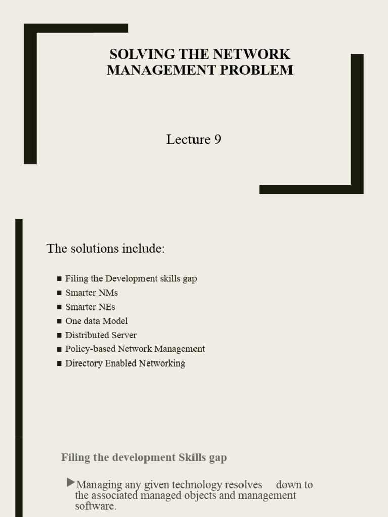 Lec 9 Solving The Problems | PDF | Computer Network | Databases