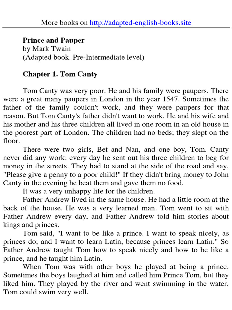 Mark Twain-Prince and Pauper | PDF | Palace Of Westminster | The Prince ...