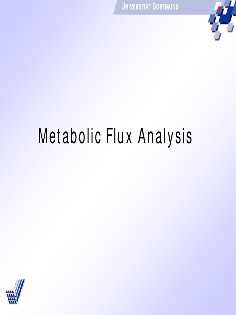 Bioanalytik - 02 Metabolic Flux Analysis | PDF | Metabolism | Pyruvic Acid