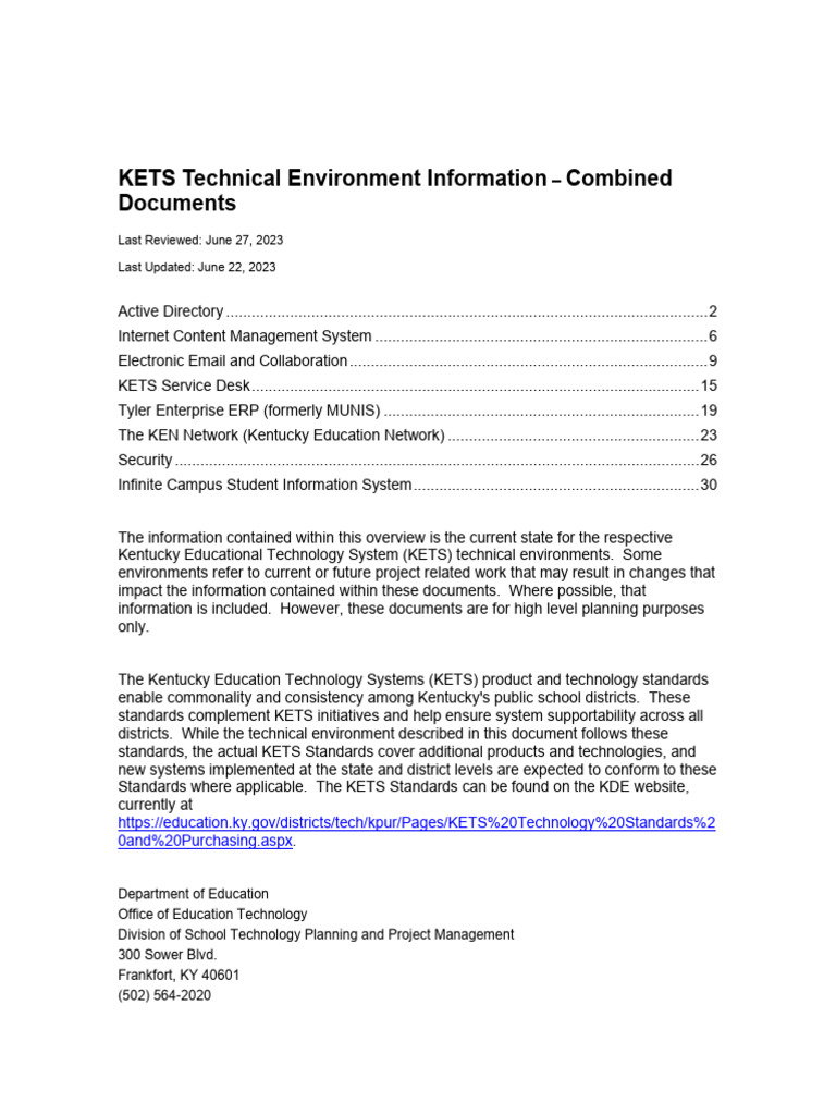 KETS Technical Environment Overview Public | Download Free PDF ...