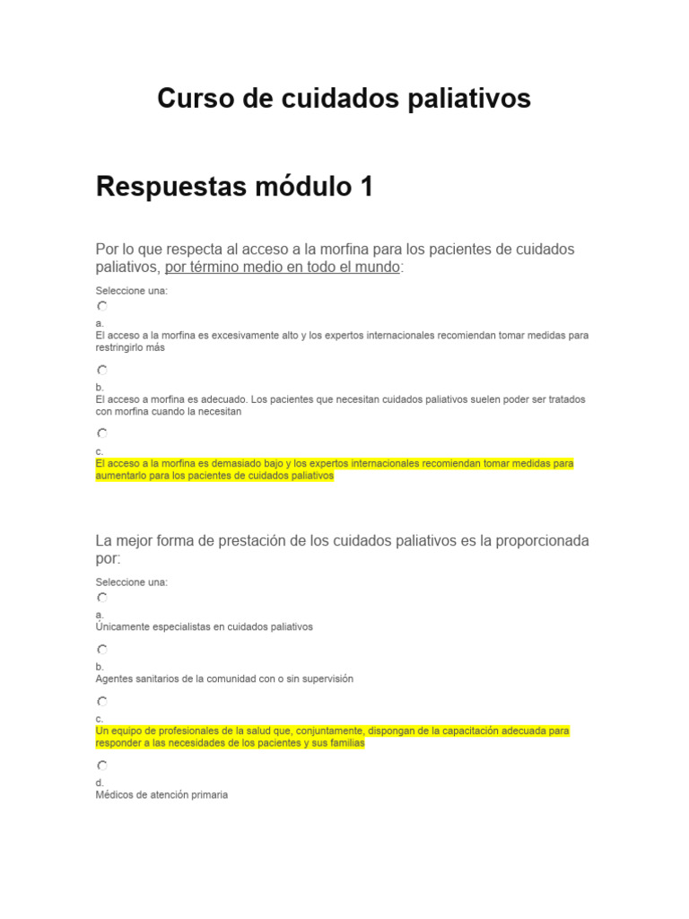 Curso de Cuidados Paliativos OPS | PDF | Cuidados paliativos | Cáncer