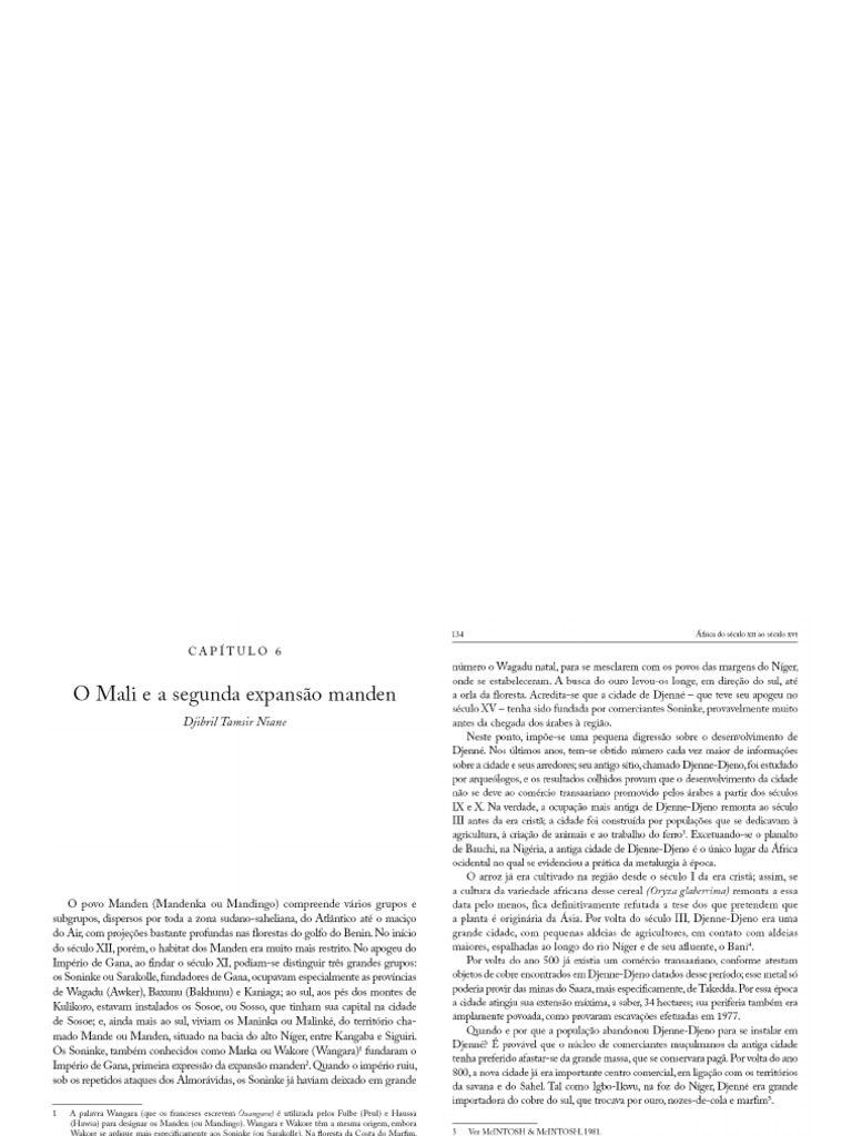 9 - O Mali e A Segunda Expansão Manden (Djibril Tamsir Niane) | PDF
