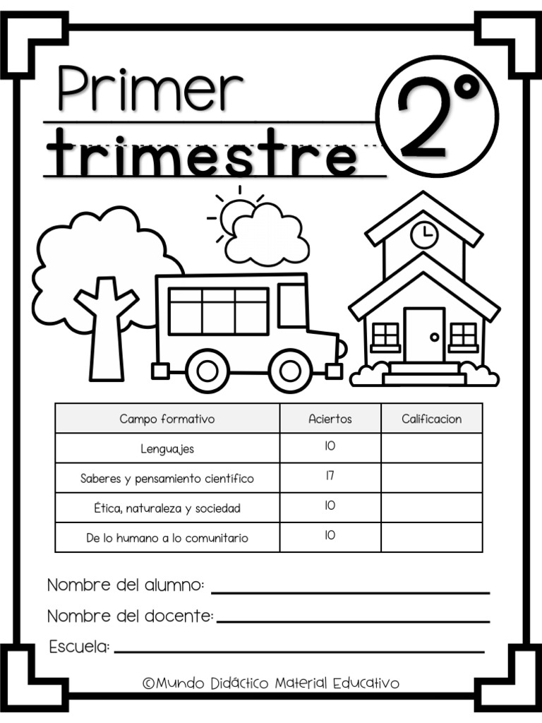 2° Examen Primer Trimestre SEGUNDO GRADO | PDF