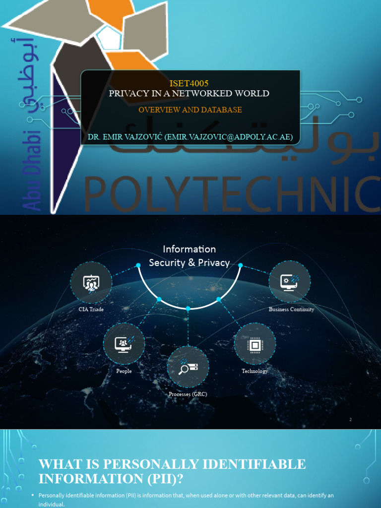 03 - Lecture 3-Database - EV - Privacy | PDF | Privacy | Peer To Peer