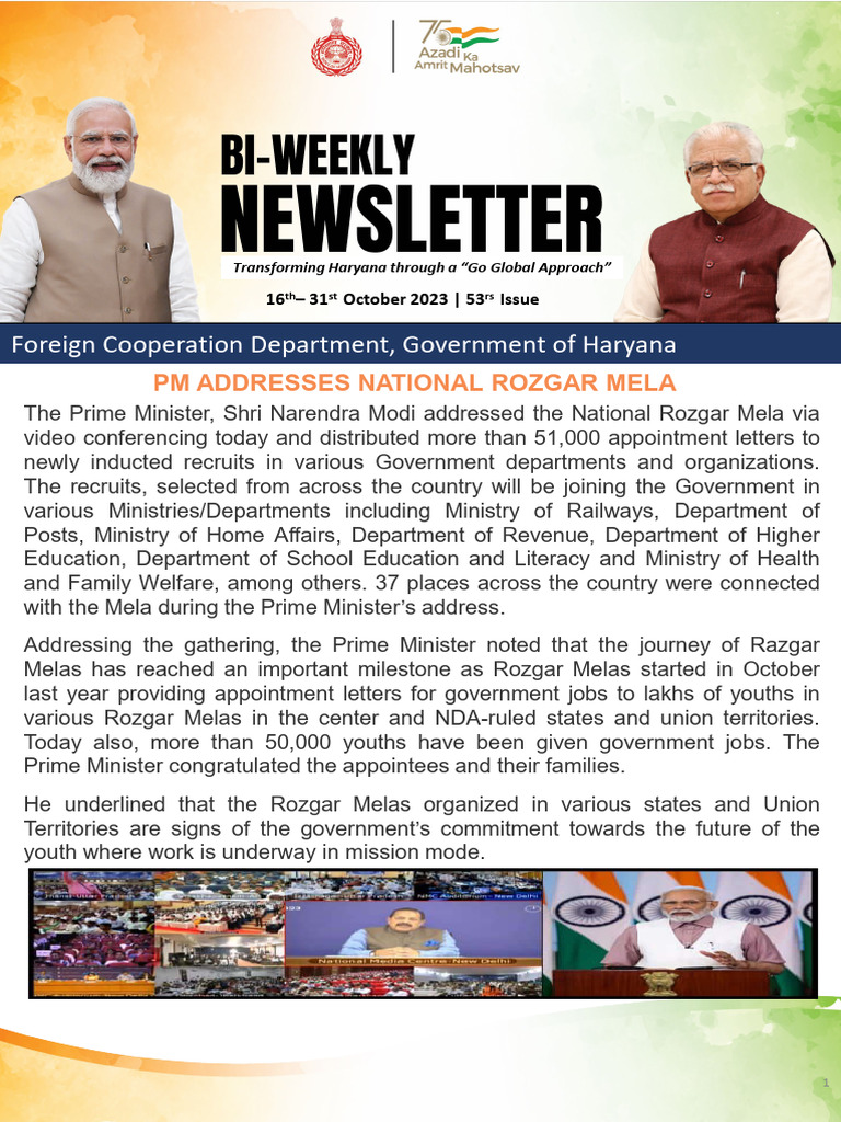 Bi-Weekly - Newsletter Issue - 53rd Foreign Cooperation Department - 31 ...
