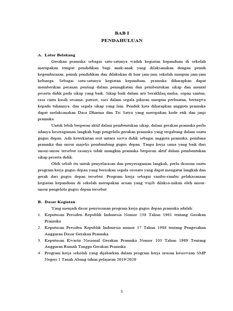 Program Kerja Gudep | PDF