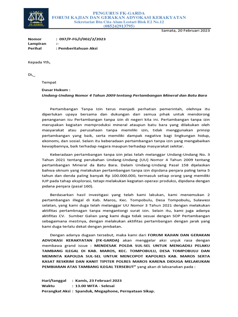 Surat Pertambangan | PDF