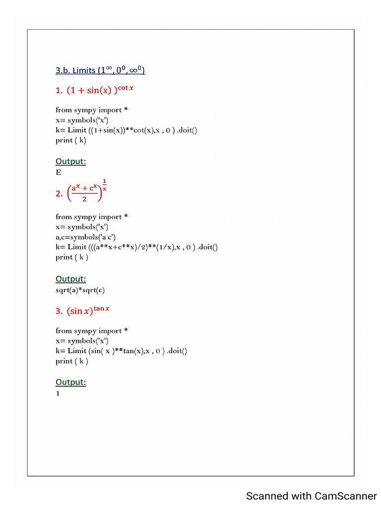 I Sem Lab Manual - Maths-1 | PDF