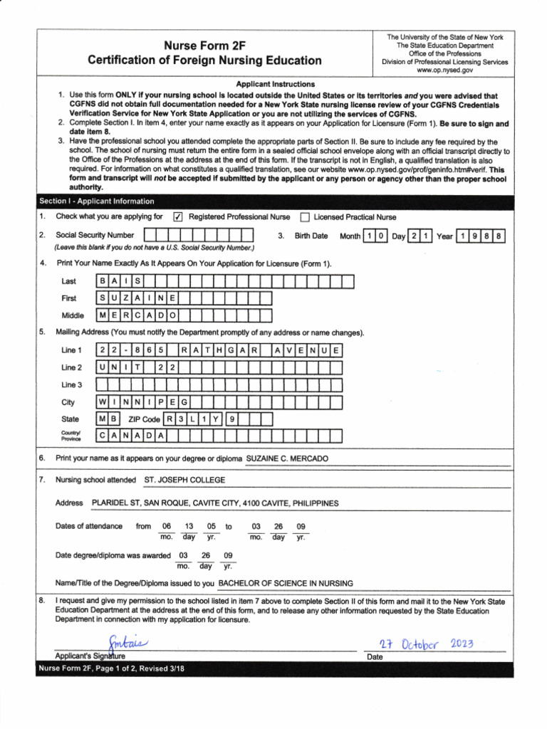 Form 2F 29oct23 | PDF | Career And Technical Education | Social Programs
