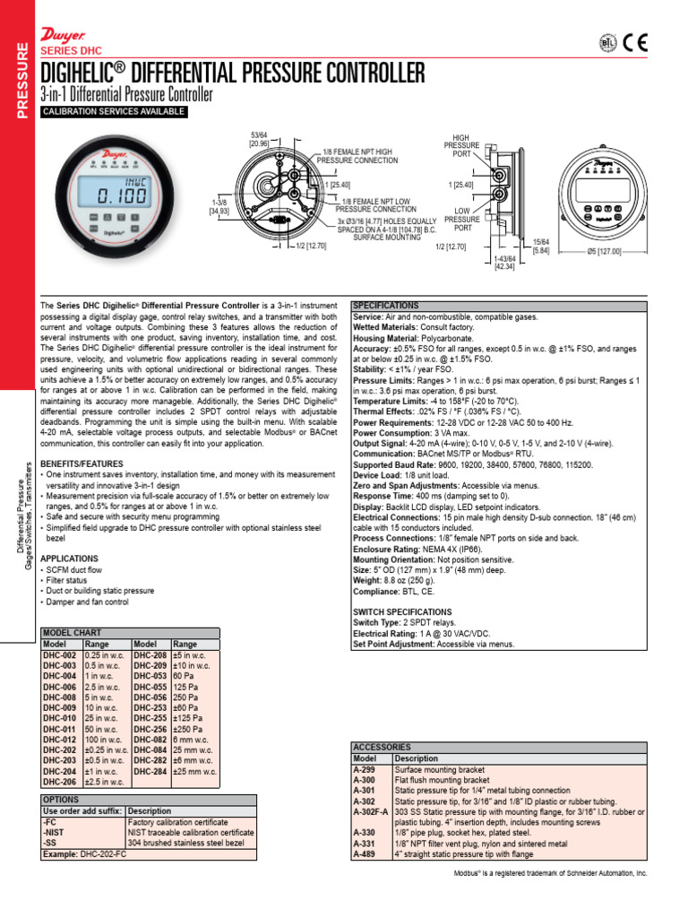 3-In-1 Differential Pressure Controller | PDF | Pressure Measurement ...