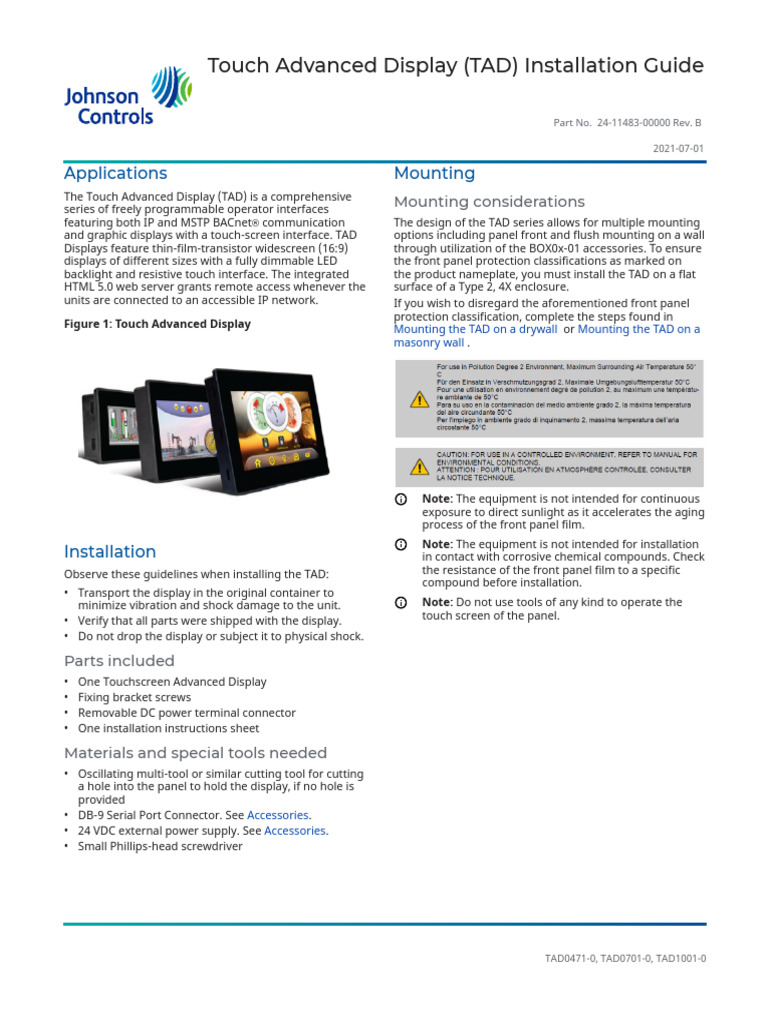 TAD0471-0 - TAD - Installation Sheet - 07 2021 - EN | PDF | Electronics ...