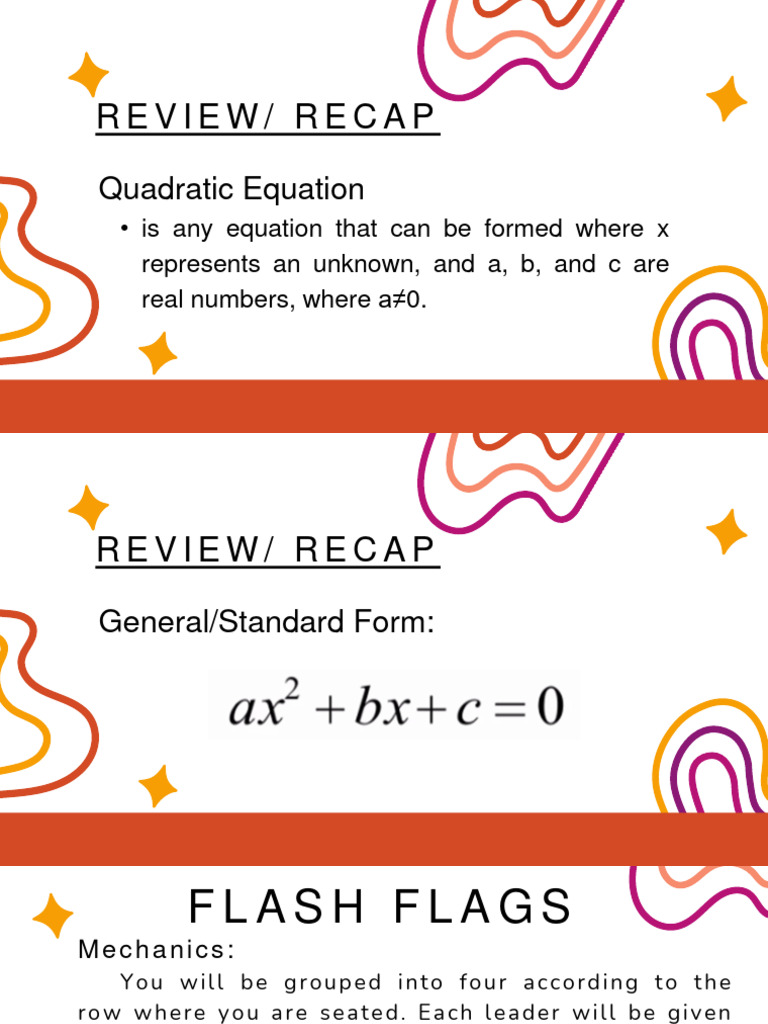 Math 9 - Lesson 1.2 - Solving Quadratic Equations by Extracting The ...