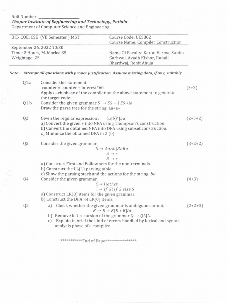UCS802 | PDF | Parsing | Computing