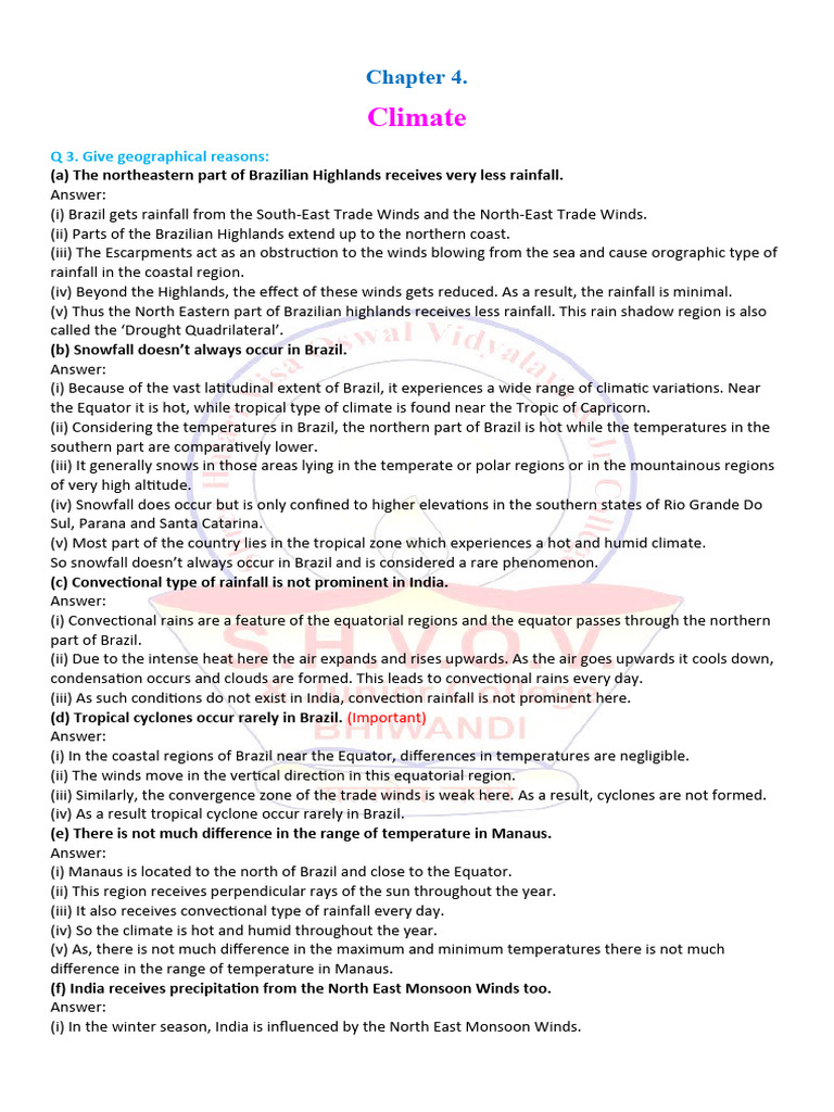 CLIMATE | PDF | Precipitation | Monsoon