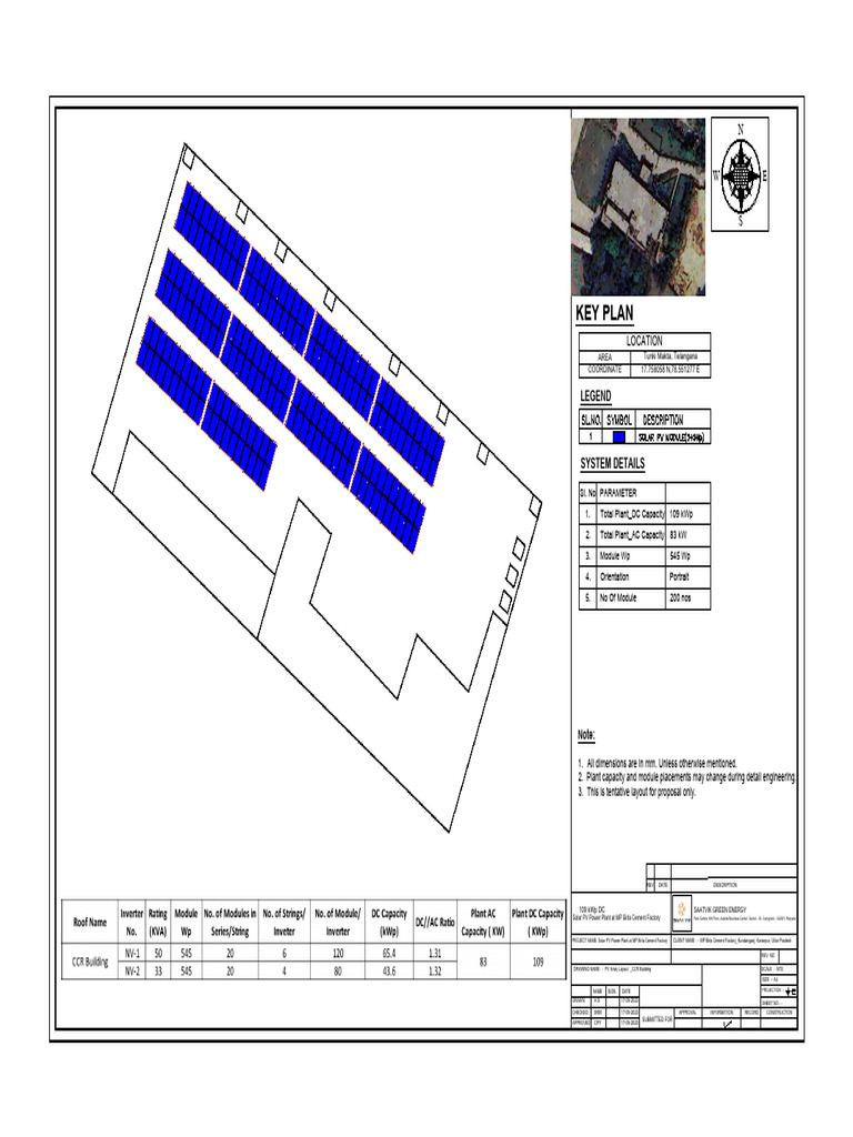 PV Plant Layout for MP Birla Cement | PDF | Sustainable Technologies ...