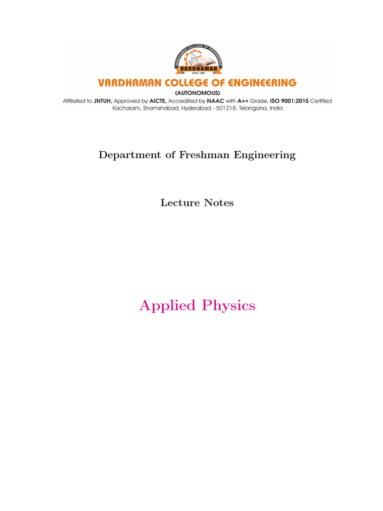 Applied Physics Module 1 | PDF | Photoelectric Effect | Photon