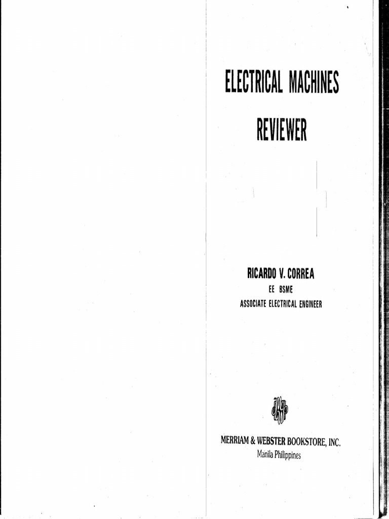 Electrical Machines Reviewer. by R. CORREA PDF | PDF | Electric ...