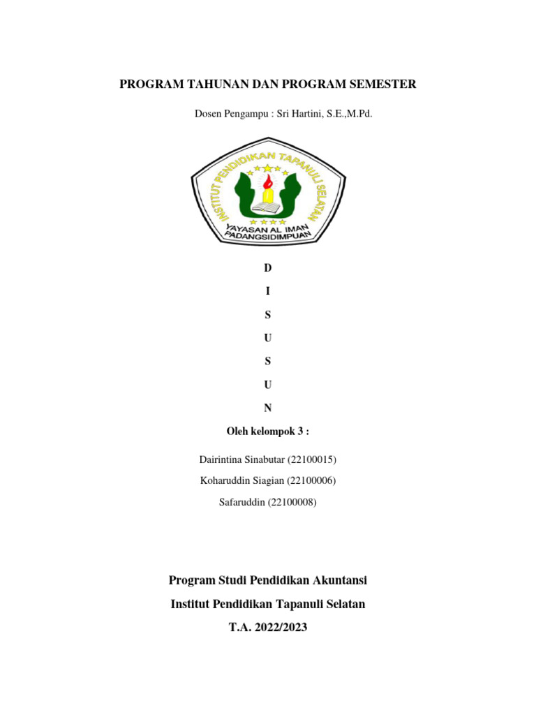 Pengertian Program Tahunan dan Semester | PDF | Karier & Perkembangan