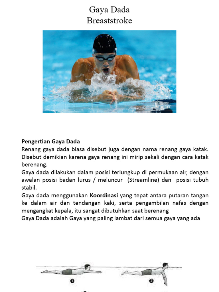 Teknik Dasar Renang Gaya Dada | PDF | Seni & Disiplin Bahasa