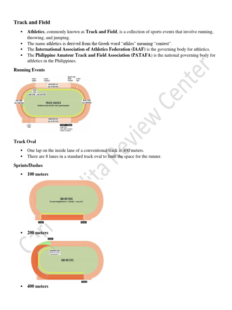 Week 2 - Track and Field | PDF | Track And Field | Physical Exercise
